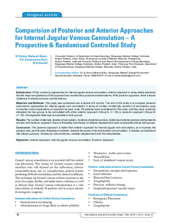 (PDF) Comparision of Posterior and Anterior Approaches for Internal ...