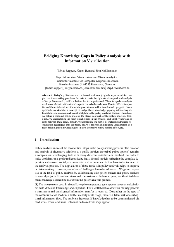 (PDF) Bridging Knowledge Gaps in Policy Analysis with Information ...