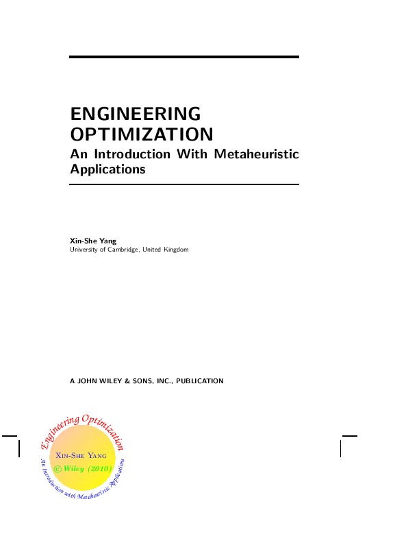 (PDF) Engineering Optimization: An Introduction with Metaheuristic Applications