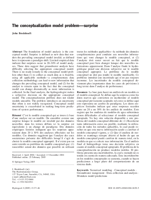 (PDF) The Conceptualization Model Problem - Surprise-libre