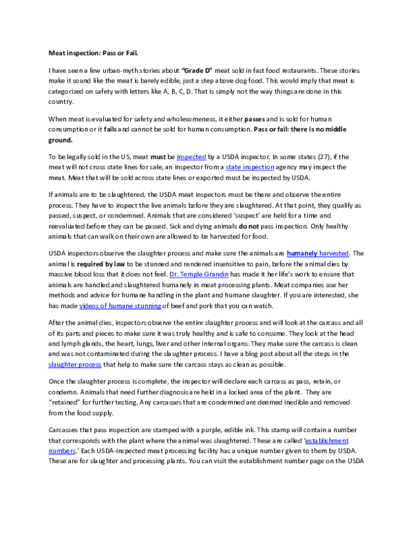 (DOC) Meat Inspection