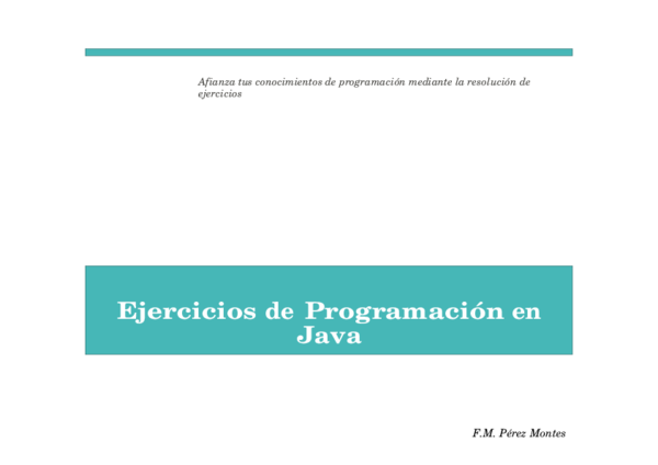 (DOC) Ejercicios de Programacion en Java