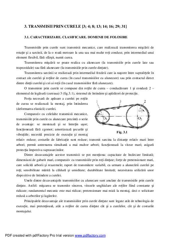 (PDF) Transmisii prin curele