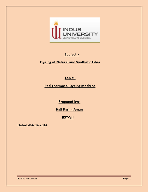 (DOC) pad thermosol dyeing machine