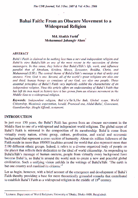 (PDF) Bahai Faith: From an Obscure Movement to a Widespread Religion