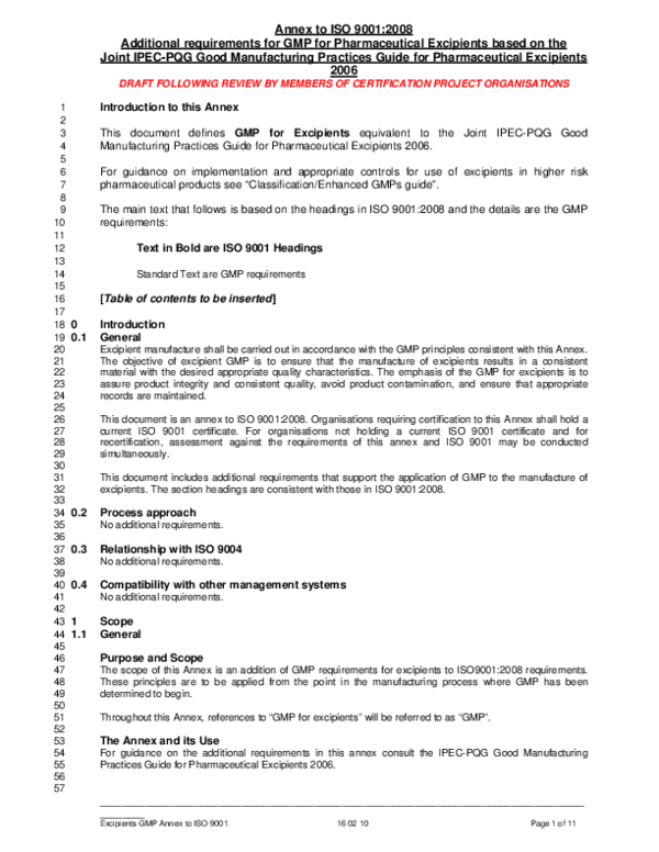 (PDF) IPEC PQG Excipients GMP IPEC PQG Excipients Standard 2010 2 19