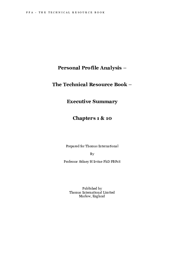 (PDF) Technical Resource Book - Executive Summary