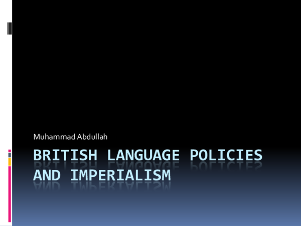 (PDF) Language and Imperialism