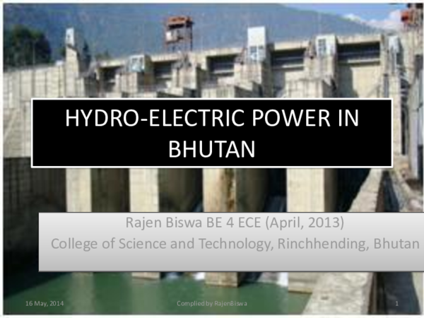 (PPT) Hydro Power in Bhutan