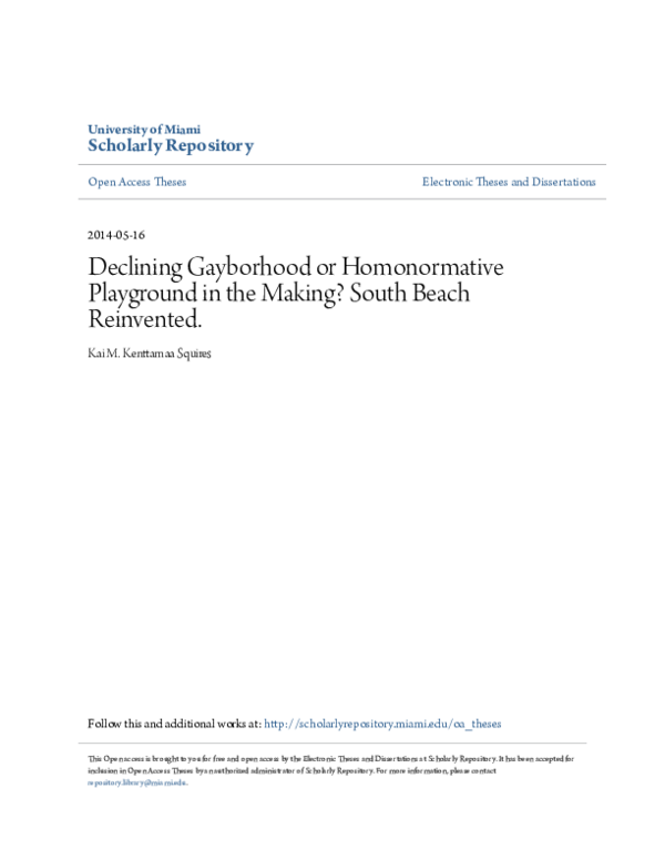 (PDF) Declining Gayborhood or Homonormative Playground in the Making ...