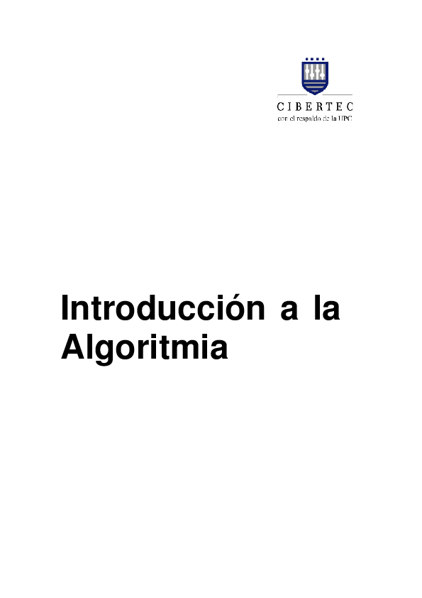 (PDF) Introducción a la Algoritmia