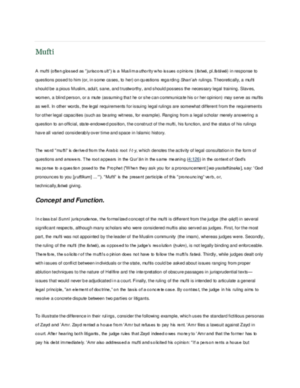 (PDF) Mufti