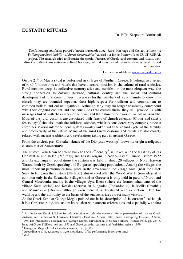 (PDF) Ecstatic Rituals