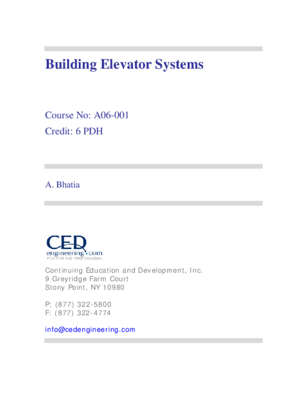 (PDF) Building Elevators