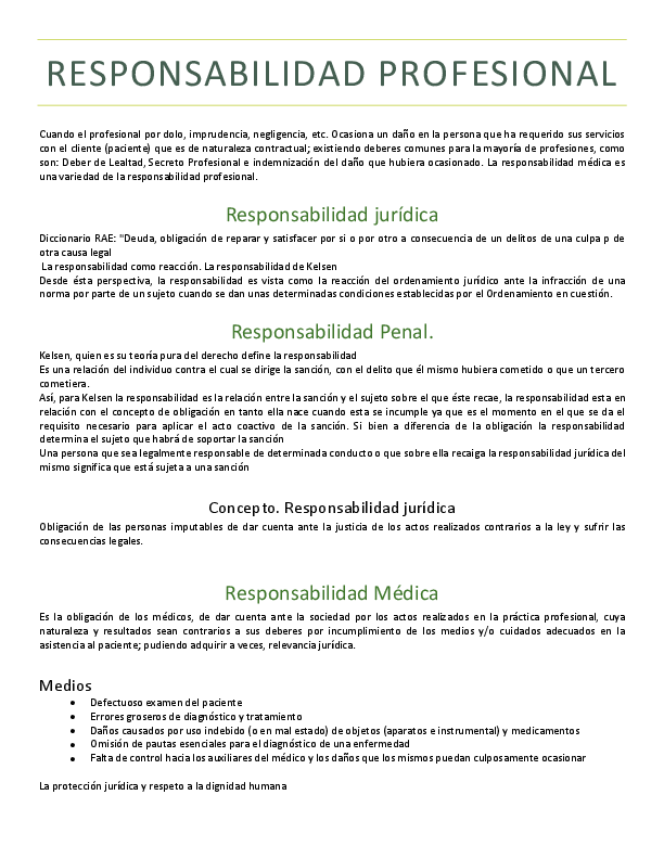 (DOC) Responsabilidad Profesional Cuando el profesional por dolo