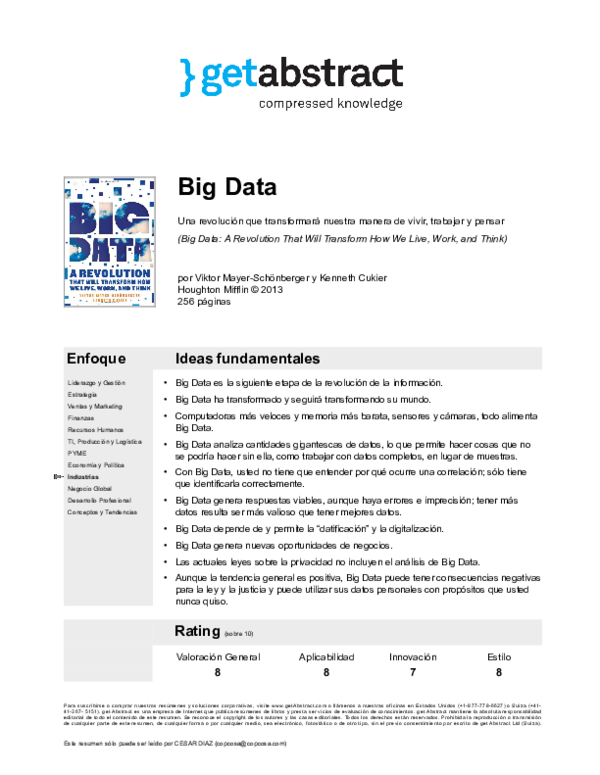 (PDF) Big Data Enfoque Ideas fundamentales