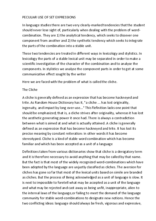 (DOC) PECULIAR USE OF SET EXPRESSIONS