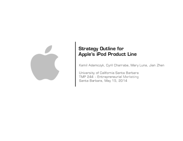 (PDF) Strategy Outline for Apple's iPod Product Line Strategy Outline ...