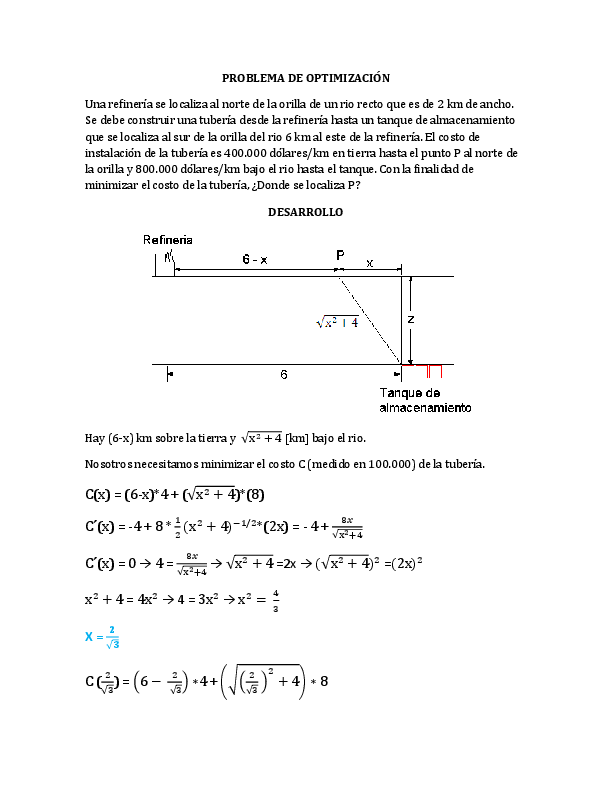 (DOC) PROBLEMA DE OPTIMIZACION