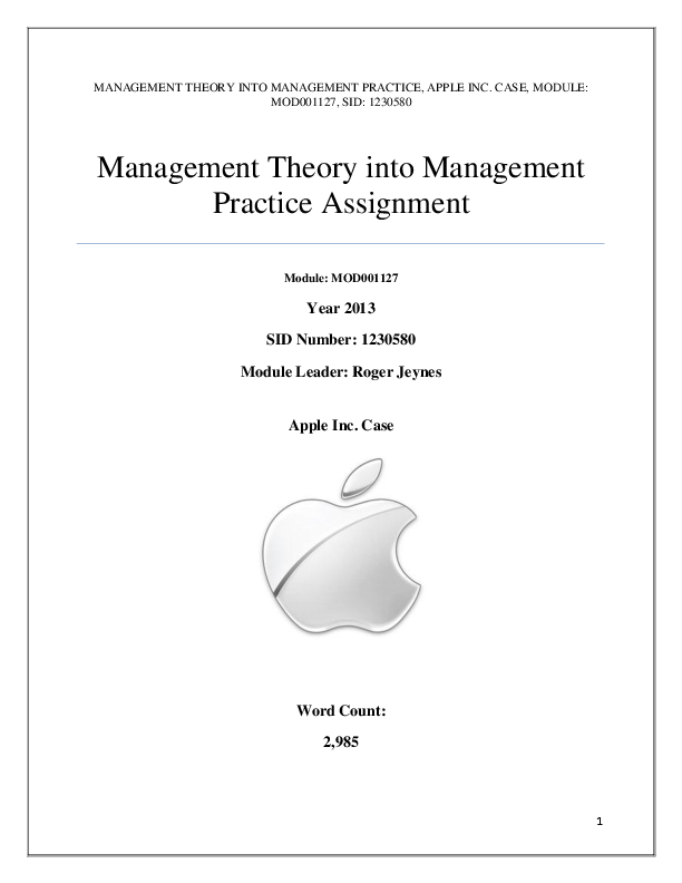 (DOC) The Complete (External and Internal) Analysis of Apple.Inc and ...