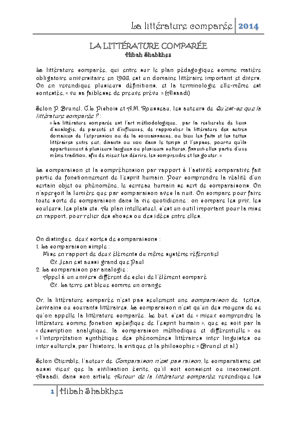 la description littéraire pdf
