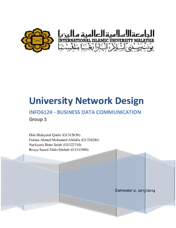 (PDF) University Network Design INFO6124 -BUSINESS DATA COMMUNICATION ...
