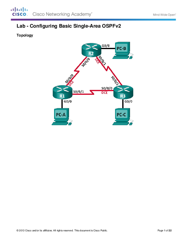 (PDF) Lab -Configuring Basic Single-Area OSPFv2