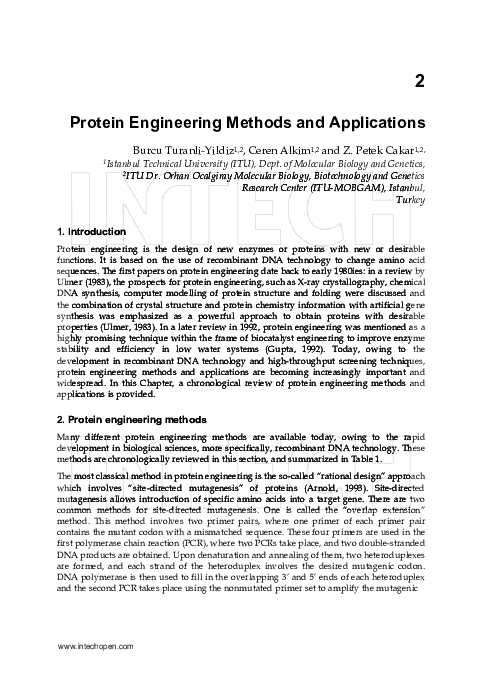 (PDF) Protein engineering methods and applications