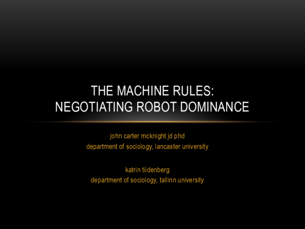 (PPT) The Machine Rules: Negotiating Robot Dominance