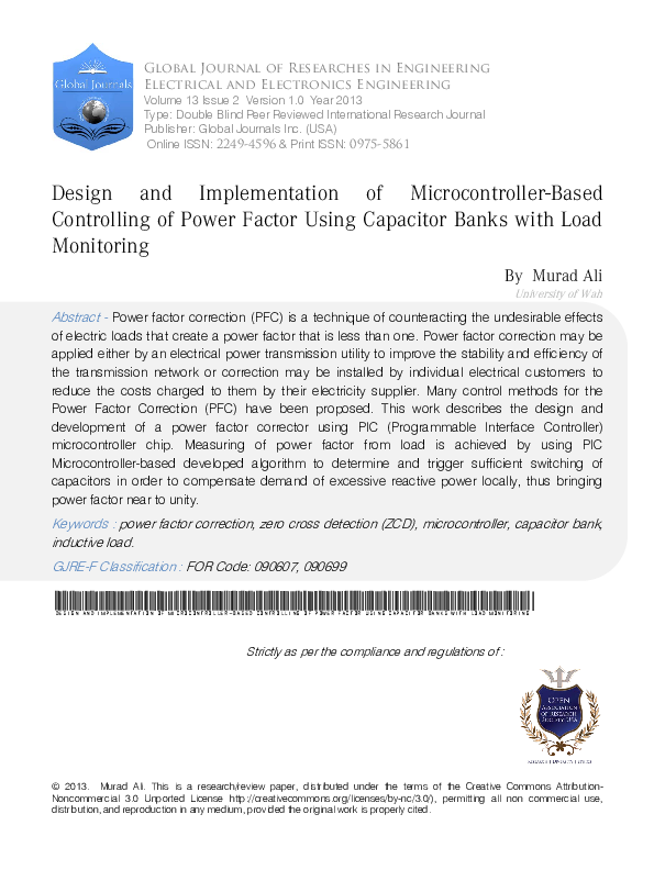 Pdf Design And Implementation Of Microcontroller Based Controlling Of
