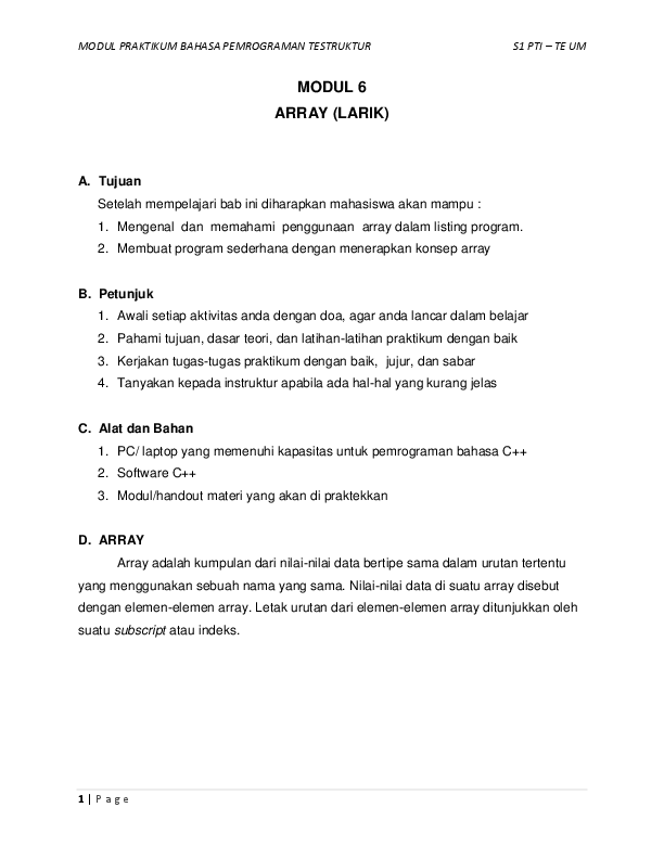 (PDF) MODUL 6-ARRAY
