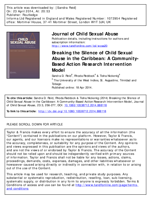 (PDF) Journal of Child Sexual Abuse Breaking the Silence of Child ...