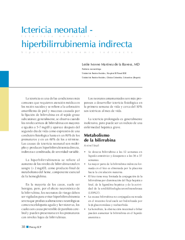 (PDF) Ictericia neonatal