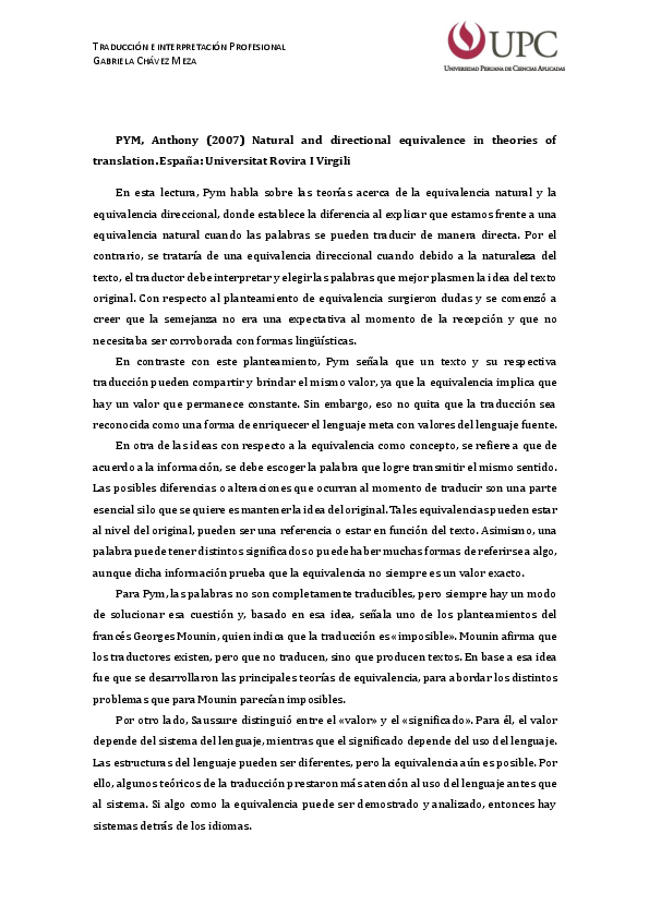 (PDF) Natural and directional equivalence in theories of translation ...