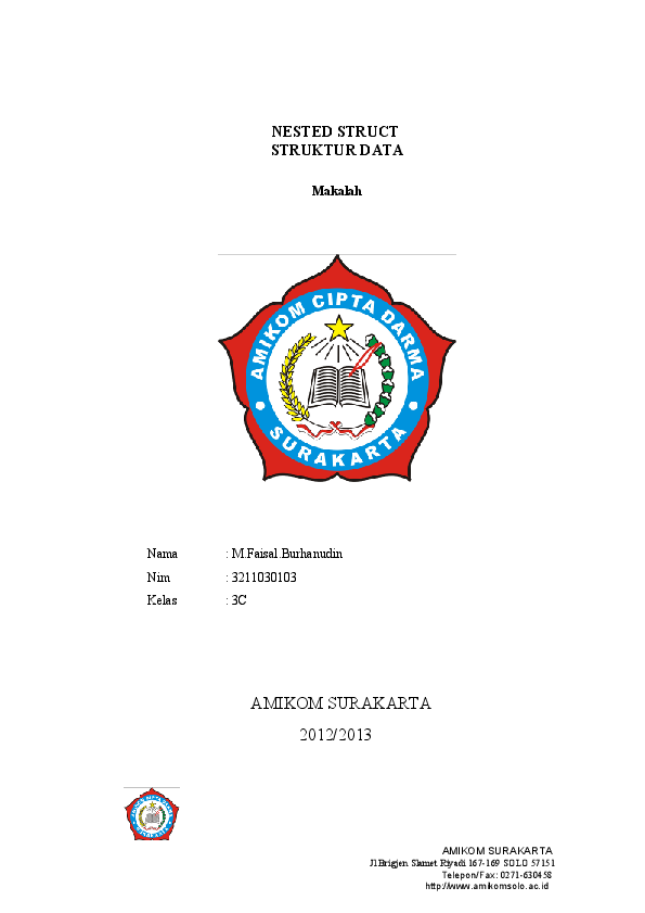 Pdf Nested Struct Struktur Data