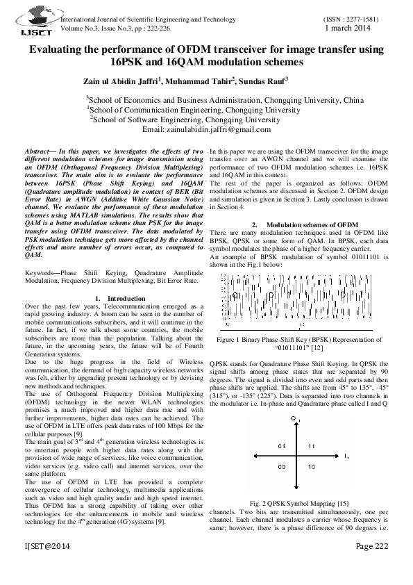 (PDF) Evaluating the Performance of (OFDM) Transceiver for Image ...