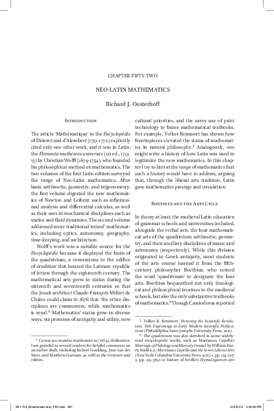 (PDF) Neo-Latin Mathematics