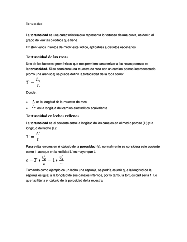 (DOC) Tortuosidad