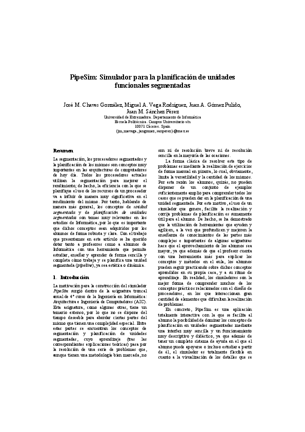 (PDF) PipeSim: Simulador para la planificación de unidades funcionales ...