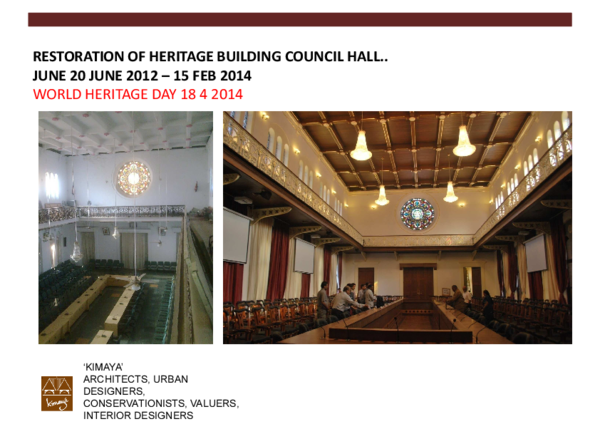 (PDF) Conservation and Contextual Design at the Council Hall in Pune
