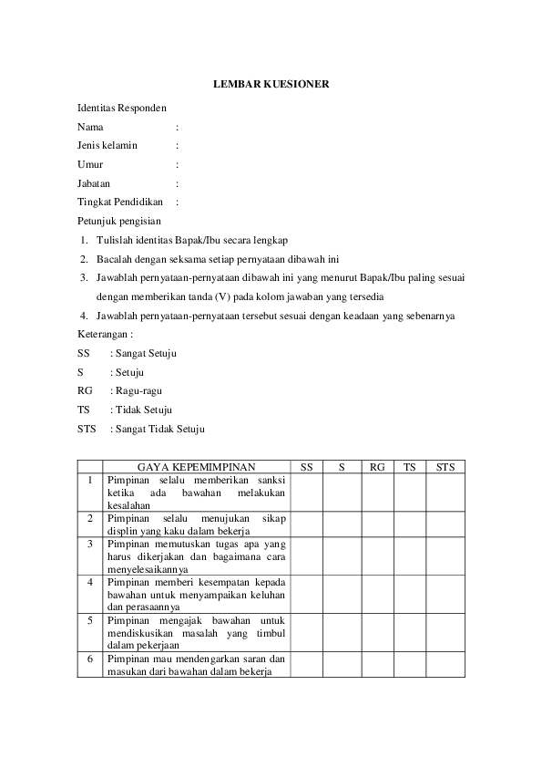(DOC) kuesioner