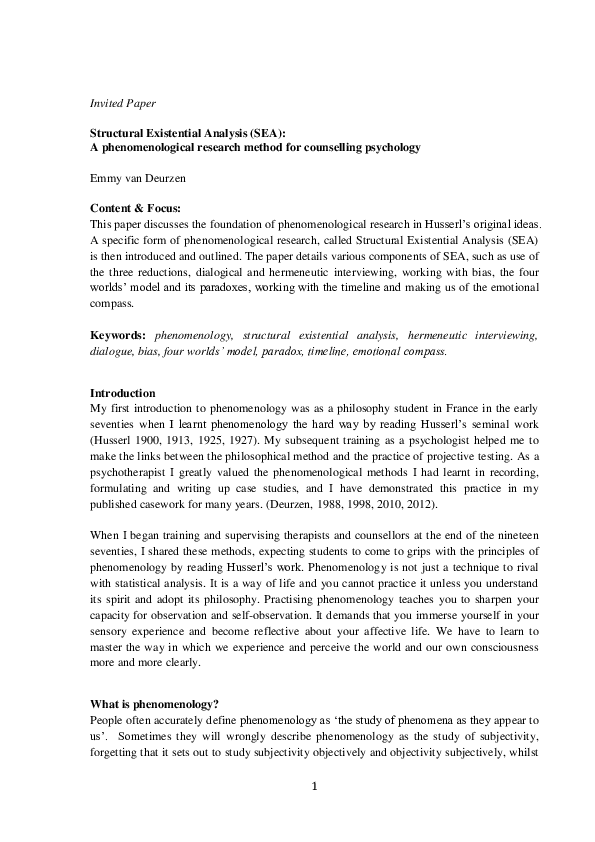 (DOC) Structural Existential Analysis