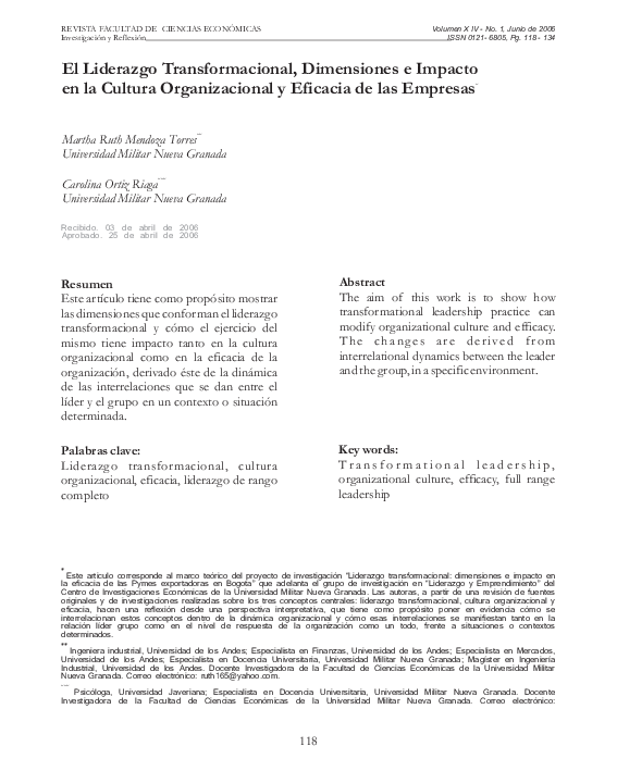 (PDF) El liderazgo transformacional