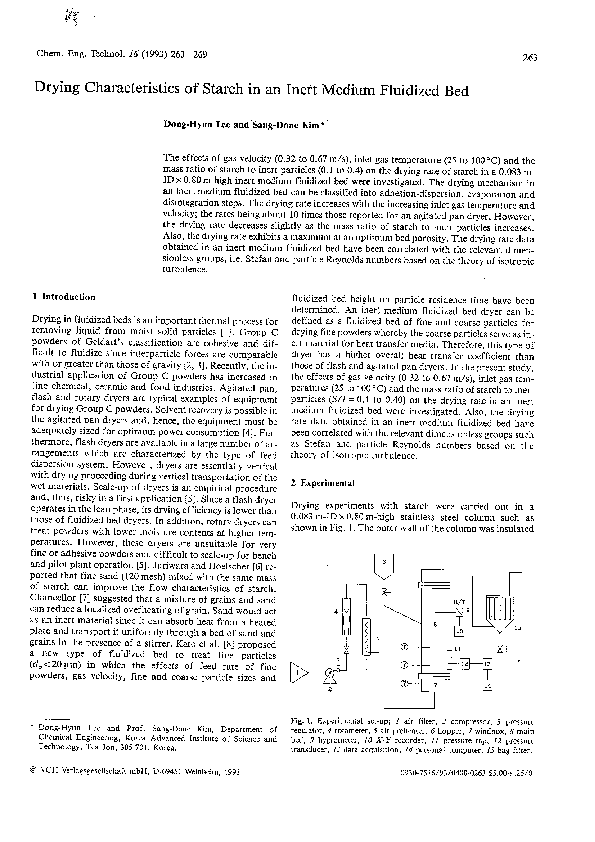 (PDF) 1993 Drying characteristics of starch in an inert medium FBD