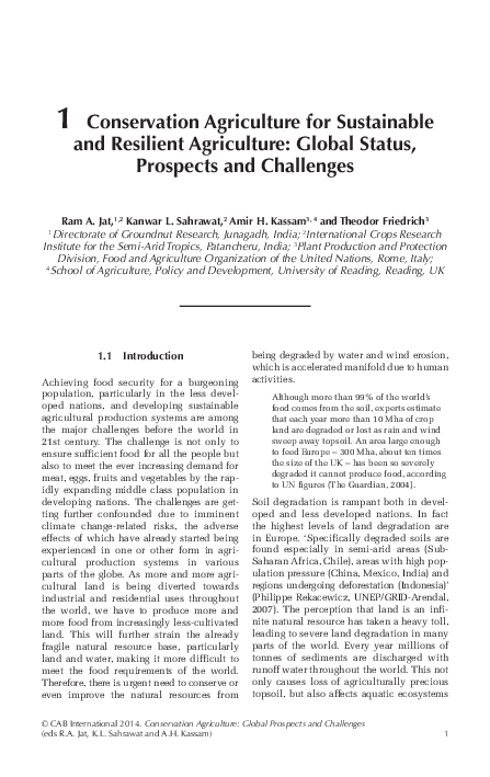 (PDF) Conservation Agriculture for Sustainable and Resilient ...