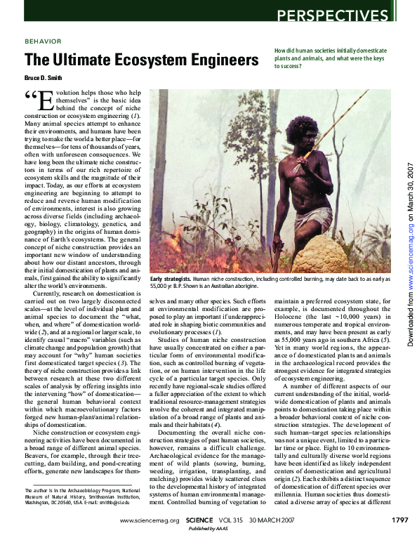 (PDF) The Ultimate Ecosystem Engineers