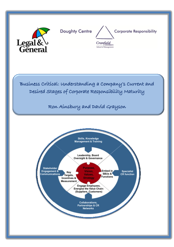 (PDF) Stages of Corporate Responsibility Maturity