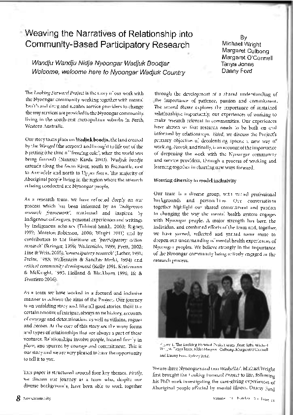 (PDF) Weaving the Narratives of Relationship into Community-Based ...