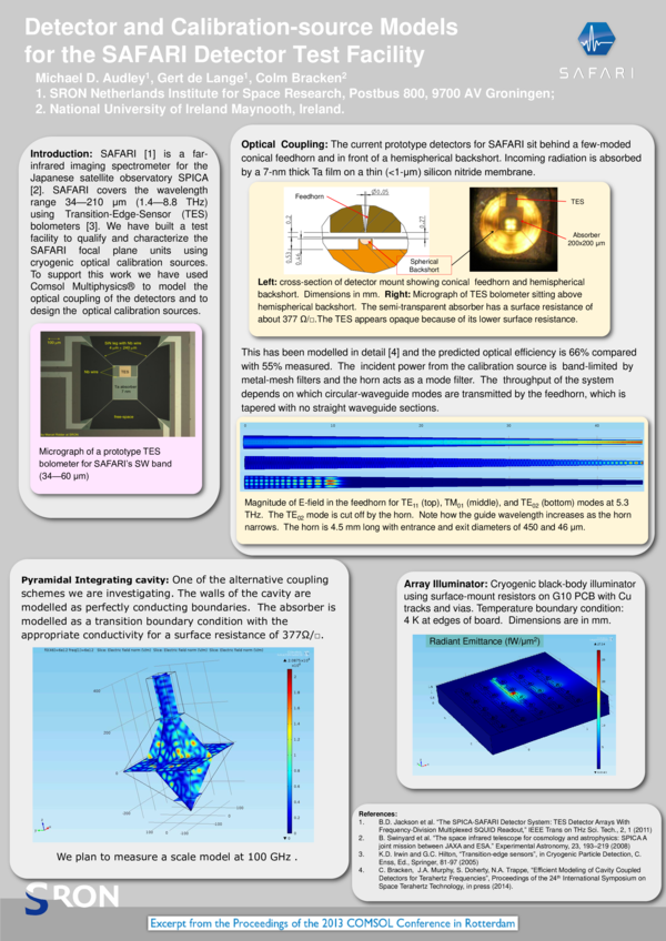 Pdf Detector And Calibration Source Models For The Safari Detector