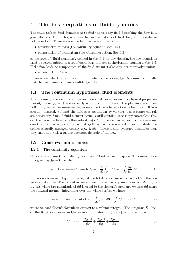 Fluid Mechanics Basic Equations Tessshebaylo